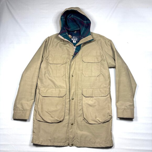 Woolrich | Jackets & Coats | Vtg Woolrich Flannellined Parka Rain Barn ...